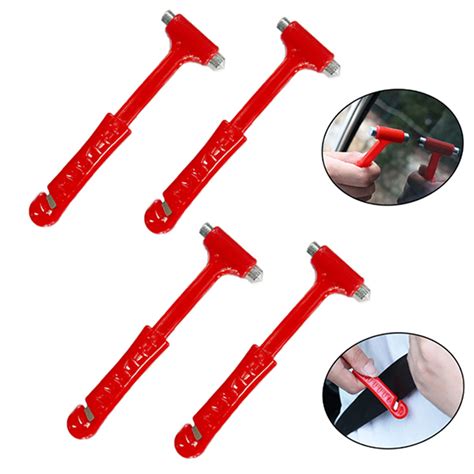 Paquete De 4 Martillos De Seguridad Para Coche Cortador De Cinturón De