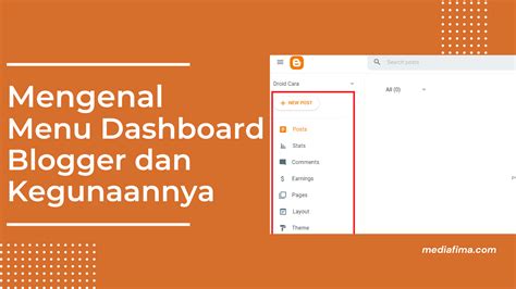 Mengenal Menu Pada Dashboard Blogger Dan Kegunaannya