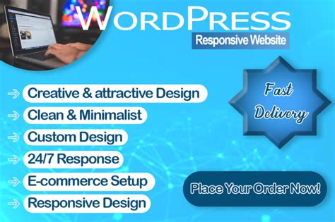 Design Creative Professional Responsive Wordpress Website By