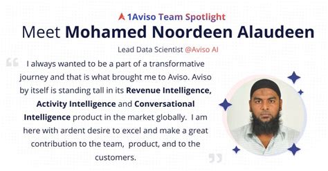 aviso ai on linkedin welcome mohamed noordeen alaudeen to the team coming to us with prior