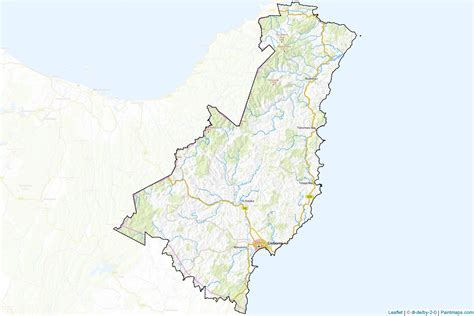 Sample Maps Of Gisborne Region Generated With Map Cropping Masking Tool