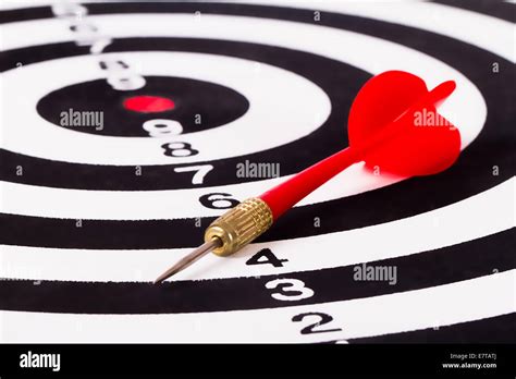 Plastic Red Arrow On Dart Board Stock Photo Alamy