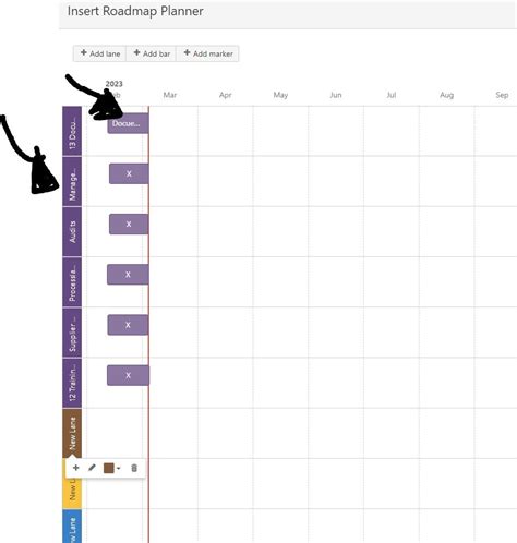 Roadmap Planner Macro Flexible Lane Size