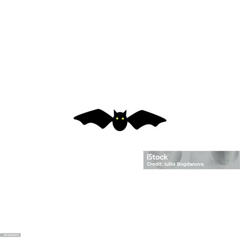 할로윈 기호입니다 비행 박쥐의 아이콘입니다 검은 박쥐 실루엣입니다 만화입니다 벡터 일러스트입니다 10월에 대한 스톡 벡터 아트 및 기타 이미지 Istock