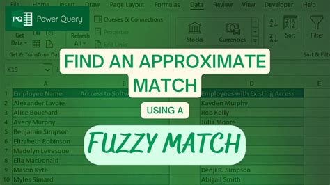 Partial Match In Excels Power Query Fuzzy Match Explained Youtube