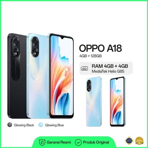 Jual HP OPPO A18 RAM 4GB ROM 128GB NEW 90Hz Garansi Resmi OPPO Indonesia Shopee Indonesia
