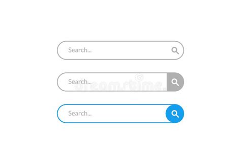 search bar vector design element set of search bar boxes stock vector