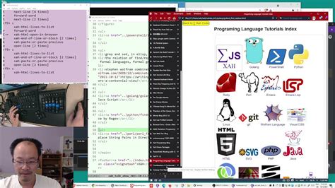 Xah Talk Show 2021 10 12 Grepsed In Emacs Lisp Powershell Golang Python Perl