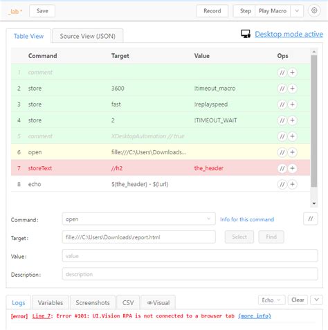 open file url from the local system ui vision ui vision ai and ocr