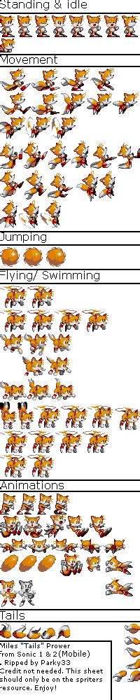 Modgen Classic Tails Sprite Sheet V3 Fixed By Oth305 Pixel Art Images