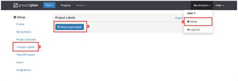 Project Labels System Setup