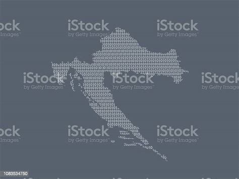 어두운 배경에 흰색 이진수를 사용 하 여 디지털 국가 기술 일러스트 레이 션의 발전을 의미 하는 크로아티아 벡터 지도 0명에 대한 스톡 벡터 아트 및 기타 이미지 Istock