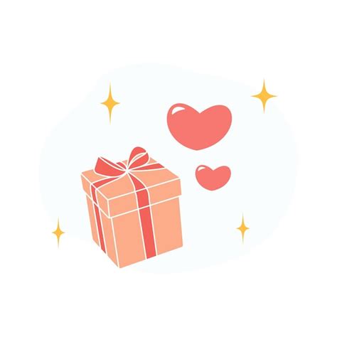 선물 상자 일러스트 핑크색 프리미엄 벡터