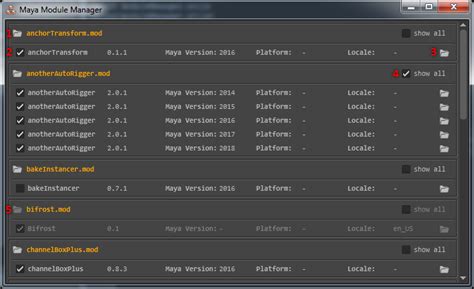 Rj Maya Module Manager