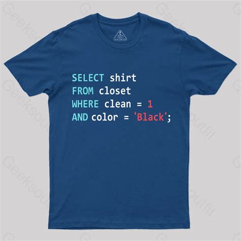 Geeksoutfit Programmer Database Geek T Shirt For Sale Online