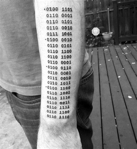 30 Binary Tattoo Designs For Men Matrix Code Tattoo Ideas Binary