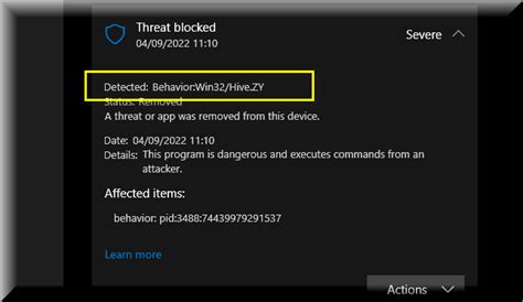 Behaviorwin32hivezy Virus Removal