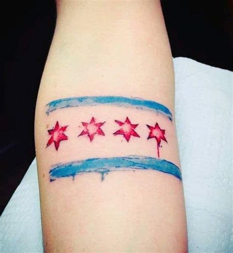 Temporary Tattoo Chicago Flag At Lewis Bonnett Blog