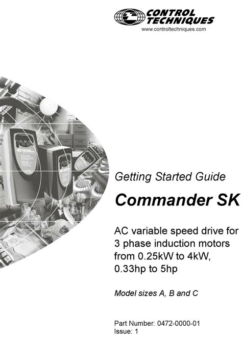 CONTROL TECHNIQUES COMMANDER SK GETTING STARTED MANUAL Pdf Download ManualsLib