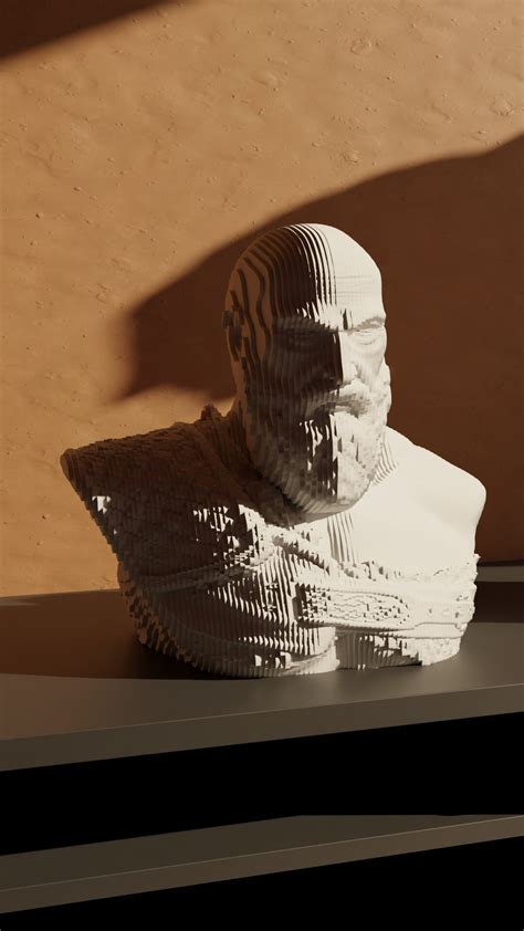 kratos god of war head parametric dxf file pdf etsy