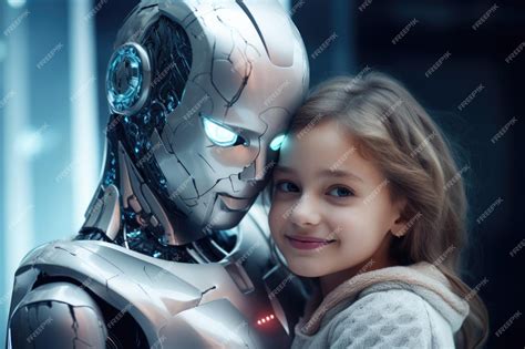 Premium Ai Image Futuristic Love Cyborg Relationships In The Future Technology And Emotion