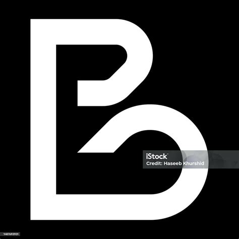 최소한의 B 로고 고급 배경에 B 문자의 아이콘입니다 Bp 모노그램 이니셜을 기반으로 한 로고 아이디어 전문적인 다양한 문자 기호와 배경에 Pb 로고 0명에 대한 스톡 벡터