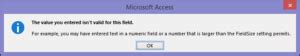 How To Fix MS Access Error Invalid Field Data Type And Its Related Issues