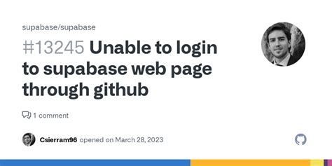 Unable To Login To Supabase Web Page Through Github · Issue 13245