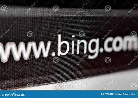 Closeup View Of The Microsoft Bing Ai Search Url Is Displayed In A Web Browser On A Computer