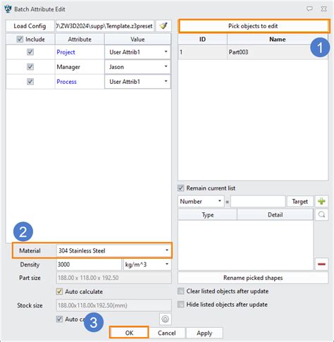 ★how To Batch Add Materials And User Attribute Names In Zw3d Technical Knowledge Base En