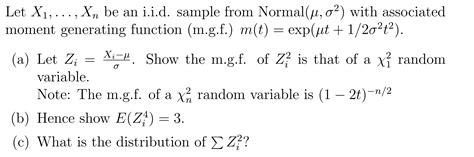 Solved т M Let X1 Xn be an i i d sample from Chegg com