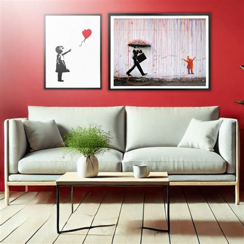 Poster Banksy Girl With The Red Balloon Wall Artnl