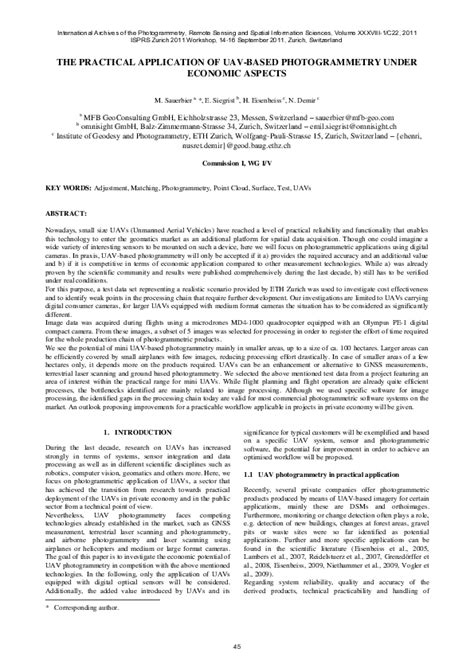 pdf the practical application of uav based photogrammetry under