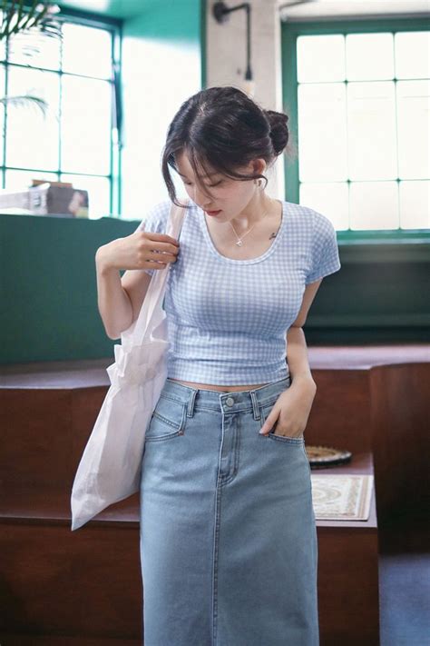 Western Girl Outfits Girls Pin Asian Style Cute Dresses Denim Skirt