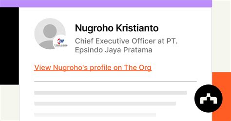 Nugroho Kristianto Chief Executive Officer At Pt Epsindo Jaya
