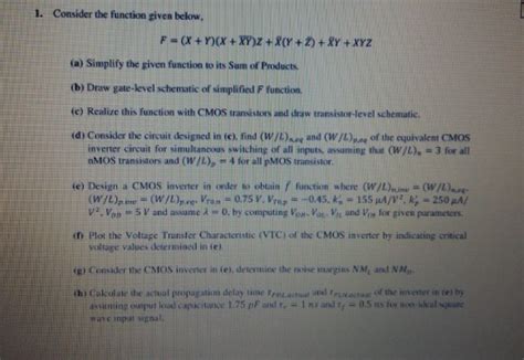 Solved 1 Consider The Function Given Below F Xyx