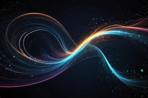 Premium Photo Particle Motion Flow Trails Futuristic Data Stream Energy Sparkle Digital Effect