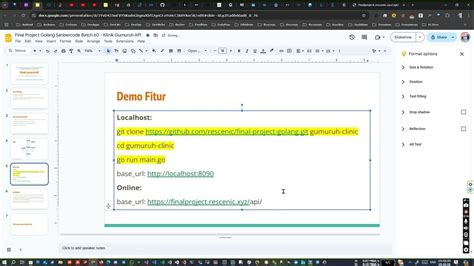 Final Project Golang Sanbercode Batch 60 Klinik Gumuruh Api Youtube