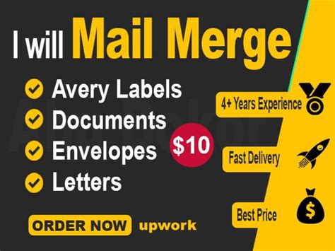 Mail Merge For Mailing Labels Letters Envelopes Documents Upwork