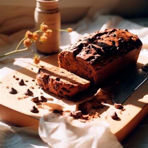 Premium Ai Image Banana Bread Sliced