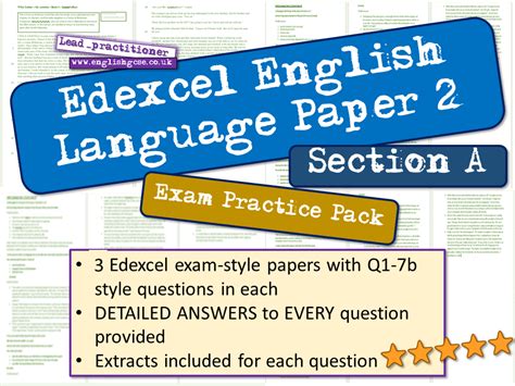 Edexcel English Language Paper 2 Section A Teaching Resources