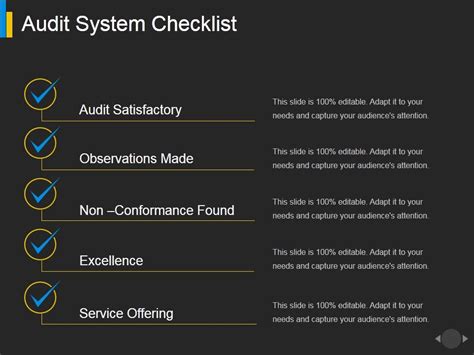 audit system checklist ppt powerpoint presentation show