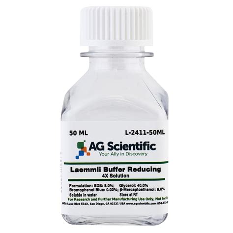 Ag Scientific Inc Laemmli Buffer Reducing 50 Ml Quantity Each Of 1