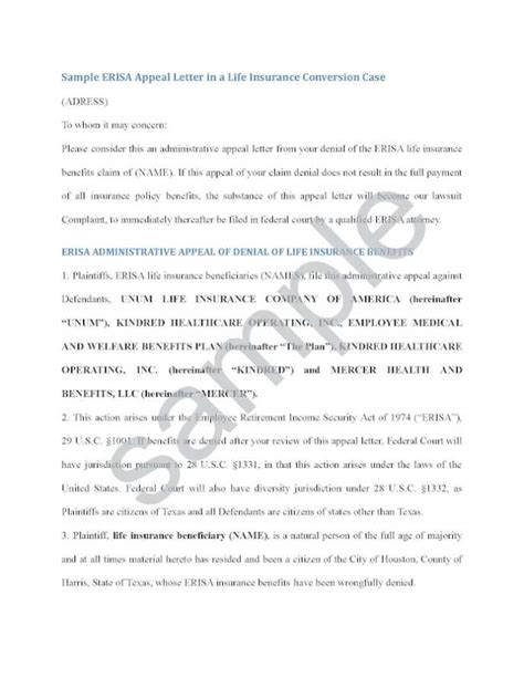 Insurance Denial Appeal Letter Template Midi