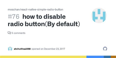 How To Disable Radio Button By Default Issue Moschan React Native Simple Radio Button