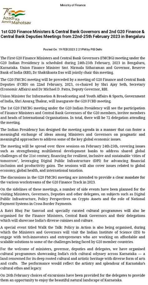 Sidhant Sibal On Twitter G20 Finance Ministers And Central Bank