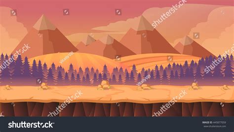 Forest Game Background 2d Application Vector 库存矢量图（免版税）445877059 Shutterstock