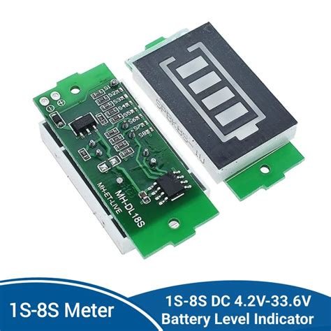 1s 8s Single 3 7v Lithium Battery Capacity Indicator Module 4 2v Green Display Electric Vehicle