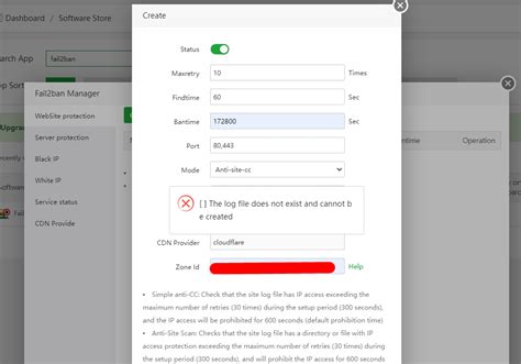 The Log File Does Not Exist And Cannot Be Created Fail2ban Plugin