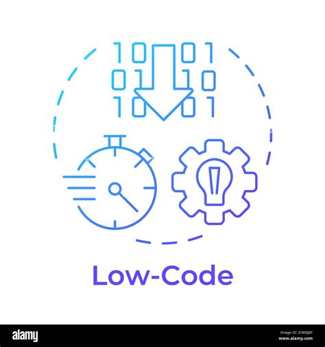 Low Code Blue Gradient Concept Icon Stock Vector Image And Art Alamy